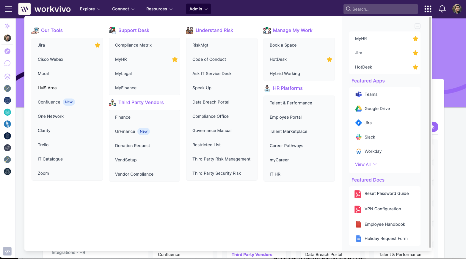 Mega Menu – Workvivo Help Center