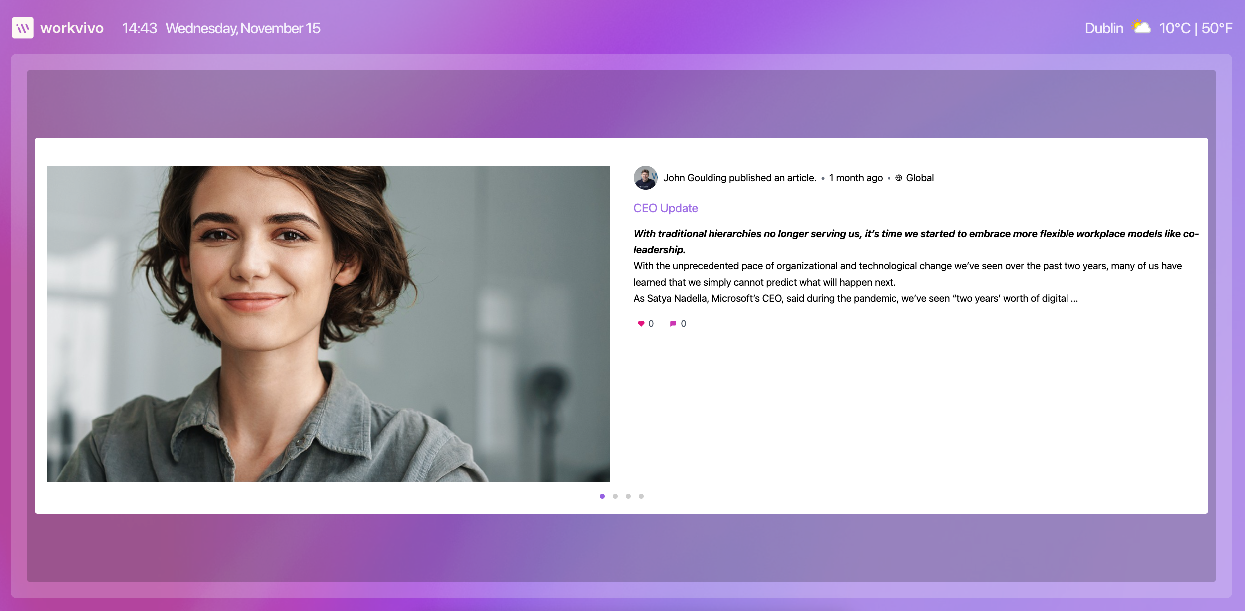 Workvivo TV Templates – Workvivo Help Center