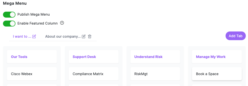 Mega Menu – Workvivo Help Center