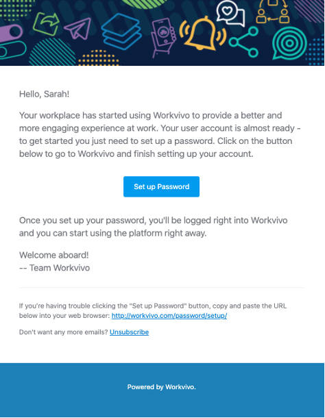 Welcome Emails – Workvivo Help Center