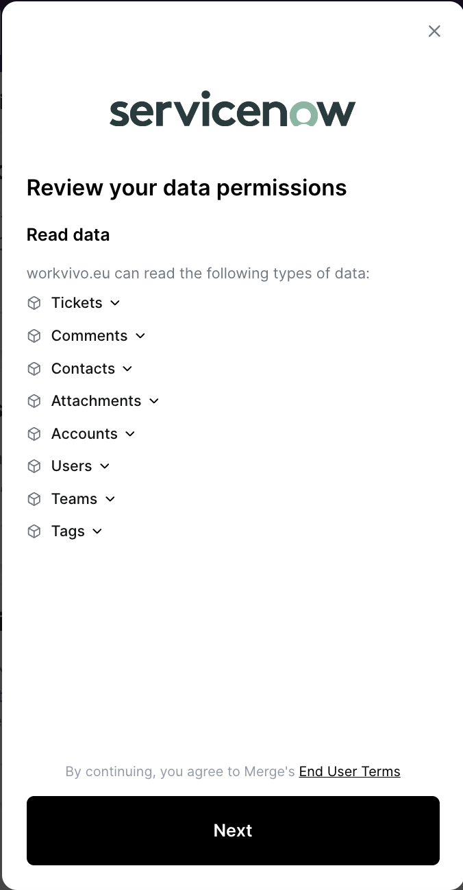 ServiceNow Search Integration – Workvivo Help Center