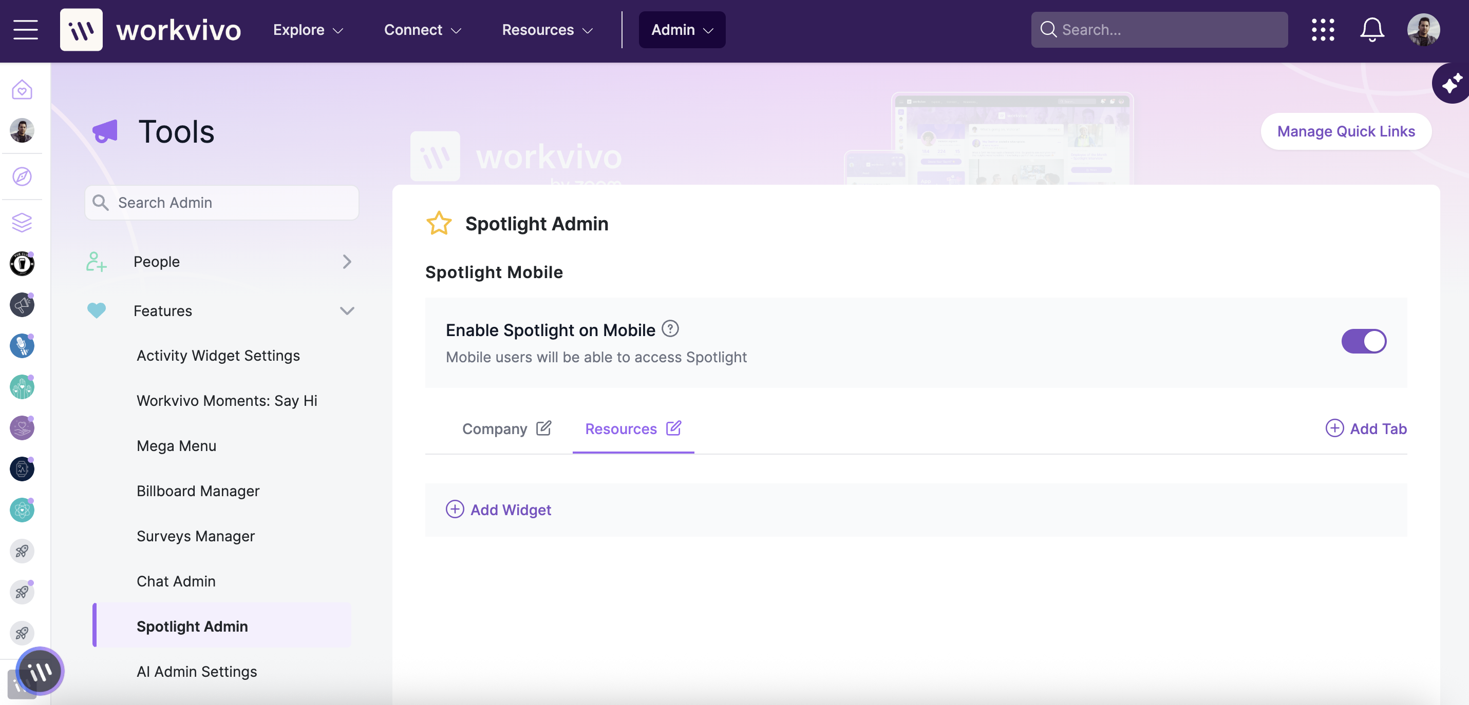 Customizable Spotlight Mobile Widgets – Workvivo Help Center & Customer ...