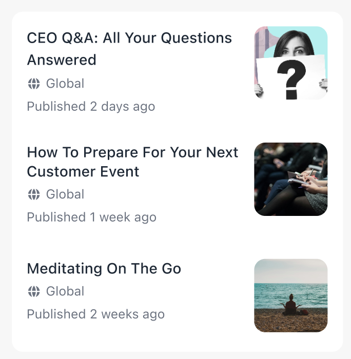 Customizable Spotlight Mobile Widgets – Workvivo Help Center & Customer ...