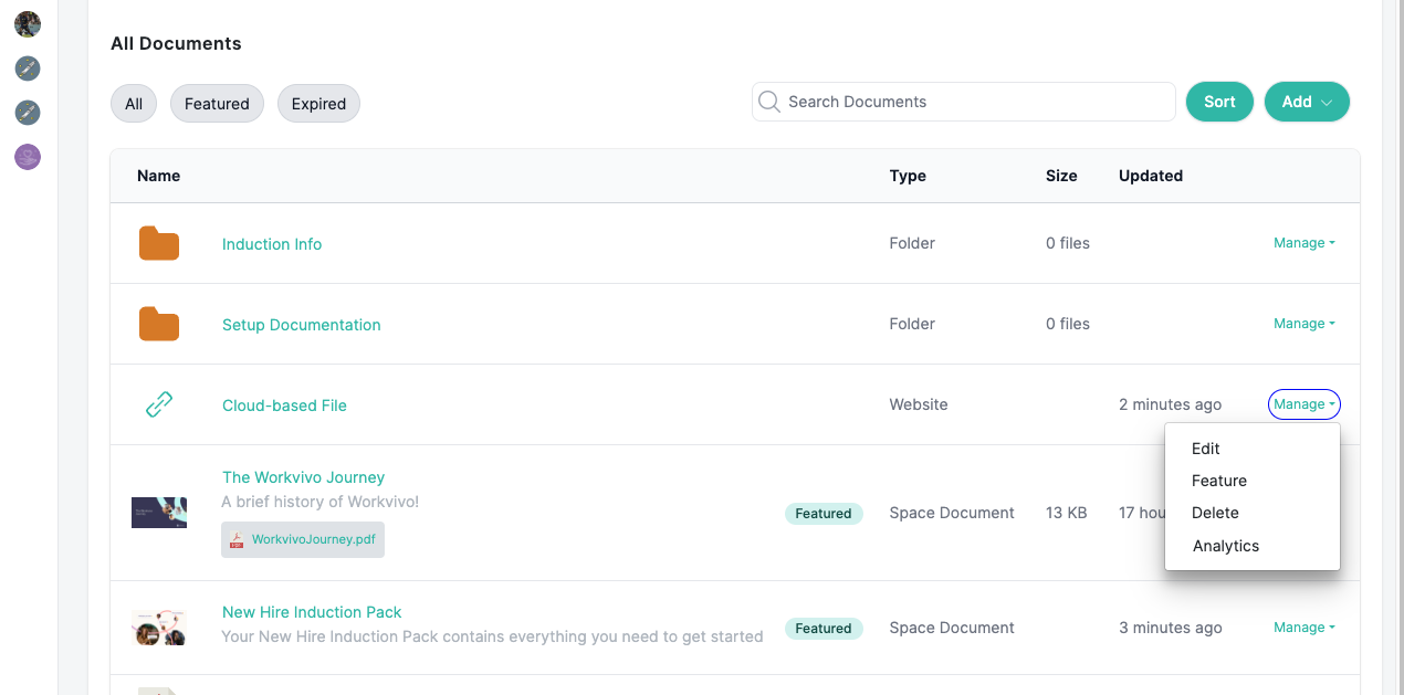 Creating Space Documents – Workvivo Help Center